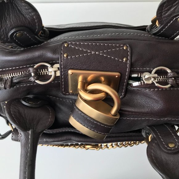 Chloe | Bags | Authentic Chloe Paddington Chain Handbag Brown | Poshmark
